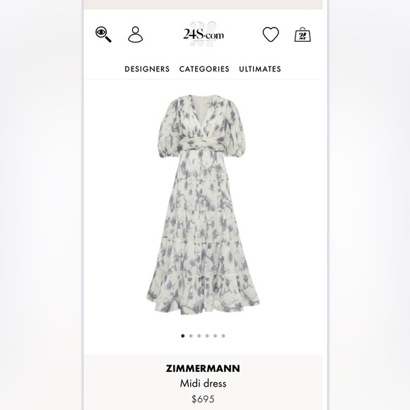 Zimmermann | Dresses | Zimmermann Kiera Navy Midi Size See Size ...